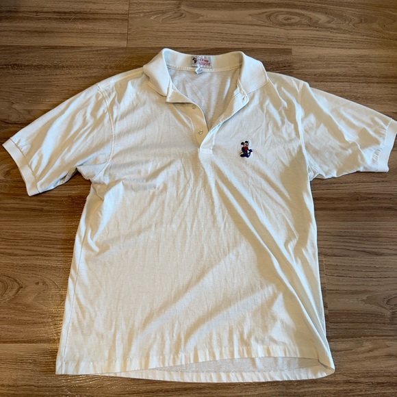 Disney | Shirts | Vintage Disney White Polo Shirt With Embroidered ...